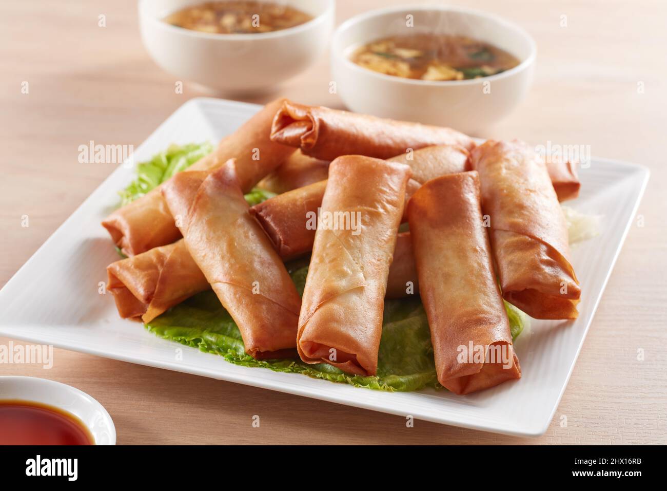 Deep-Fried Spring Rolls Stock Photo - Alamy