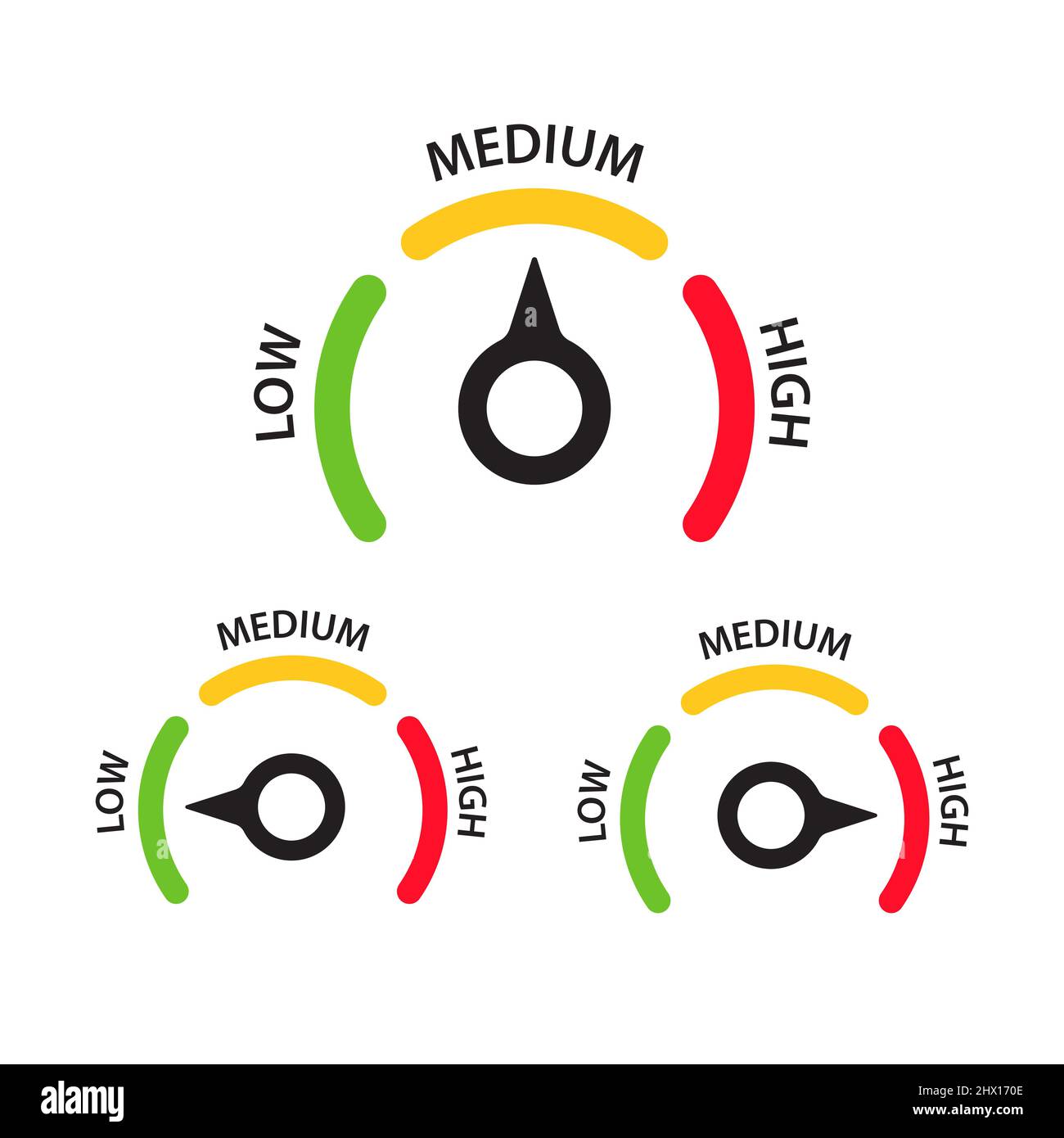High Medium Low Icons