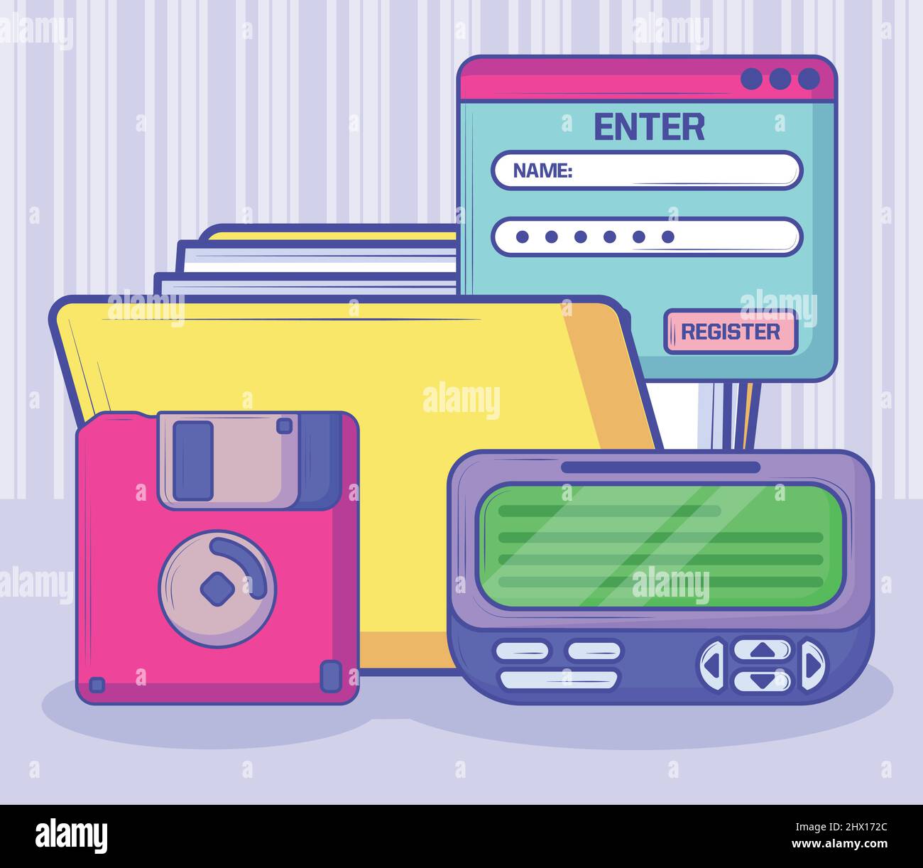 data retro technology Stock Vector Image & Art - Alamy