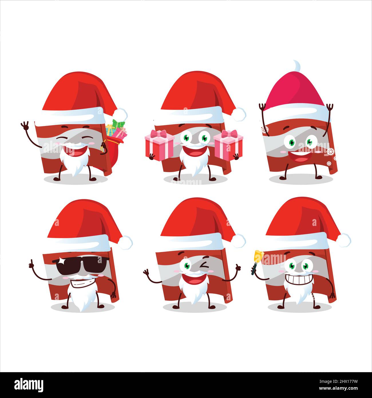 Santa Claus emoticons with austria flag cartoon character. Vector ...