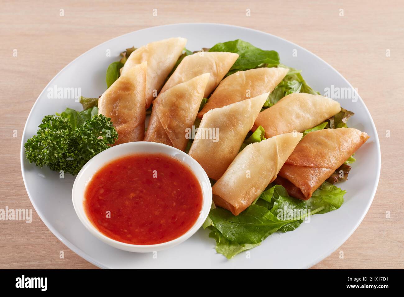 Deep-Fried Spring Rolls Stock Photo - Alamy