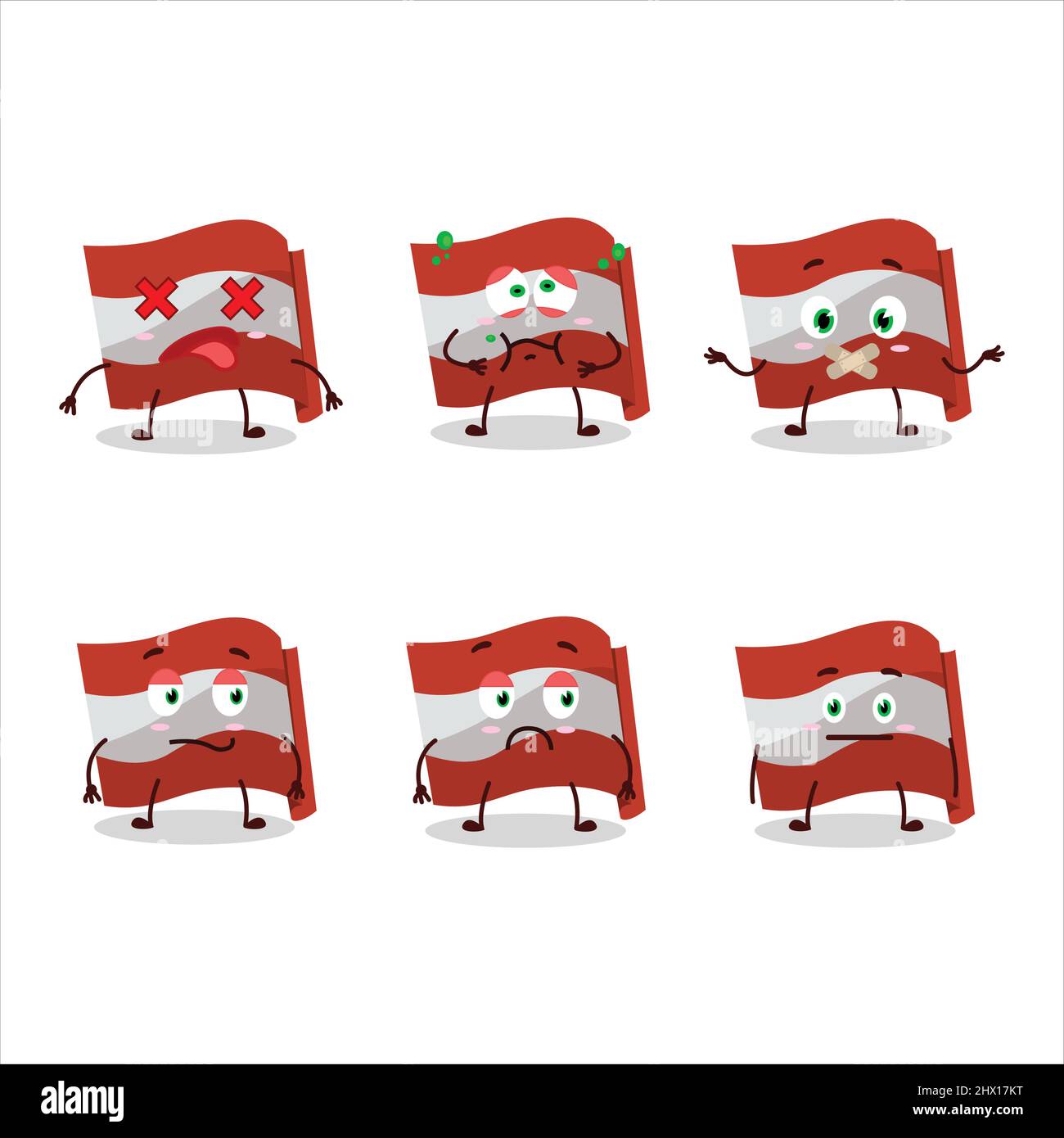 Austria flag cartoon character with nope expression. Vector ...