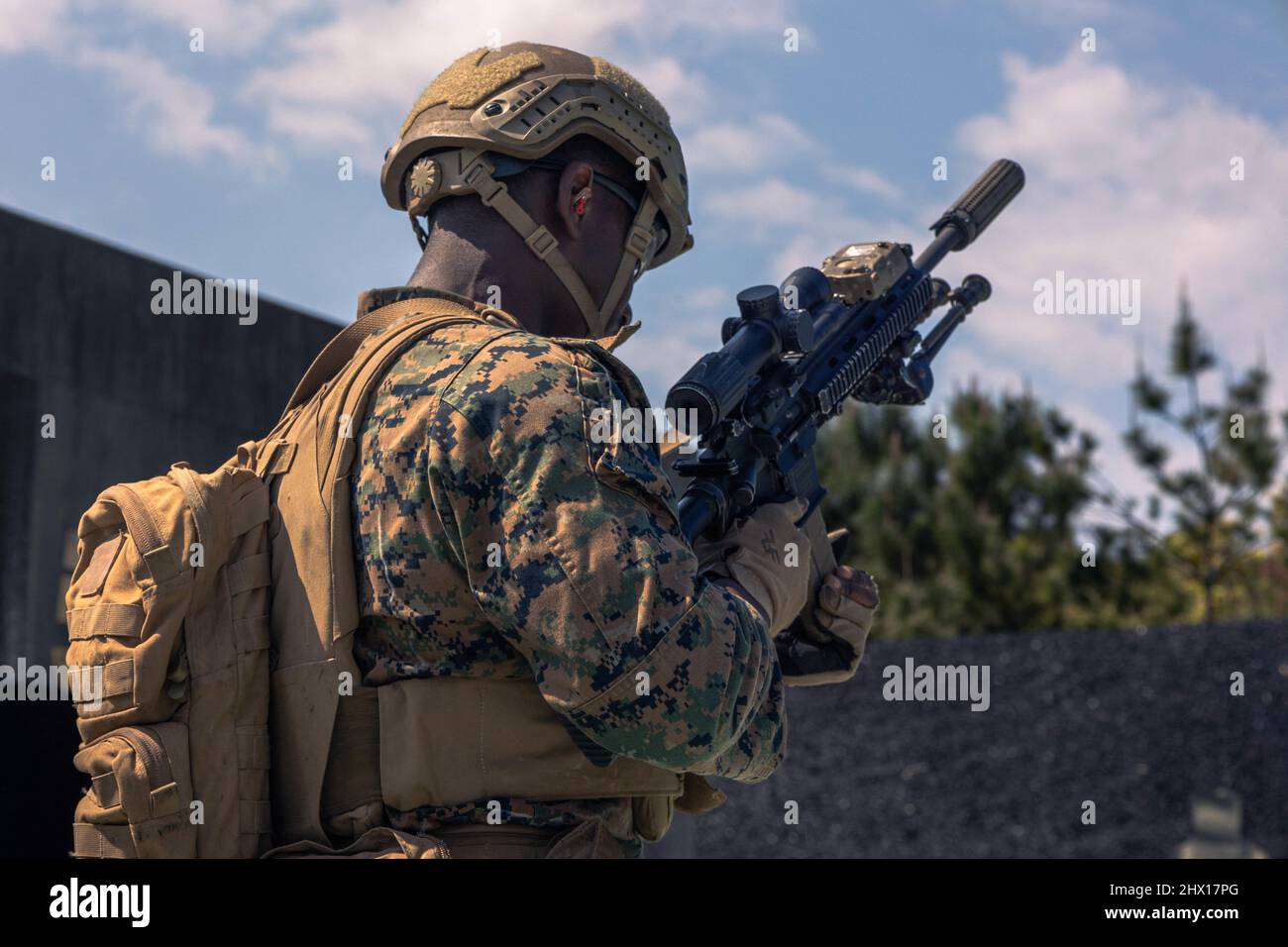 U.S. Marine Corps Lance Cpl. Jared Simms, an infantry Marine with 1st ...