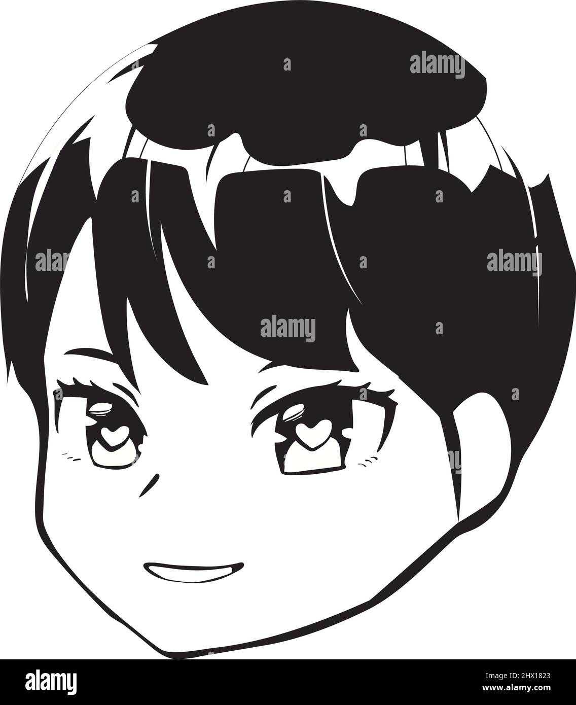 anime face girl Stock Vector Image & Art - Alamy