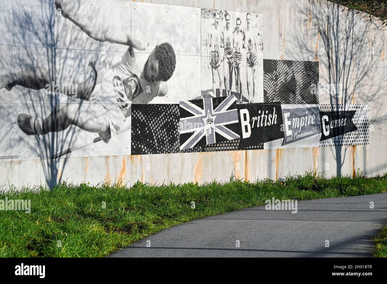 1954 British Empire Games wall panels, Empire Fields, Hastings Park ...