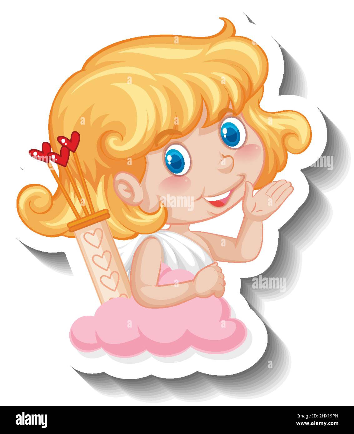 Little cupid girl cartoon character illustration Stock Vector Image ...