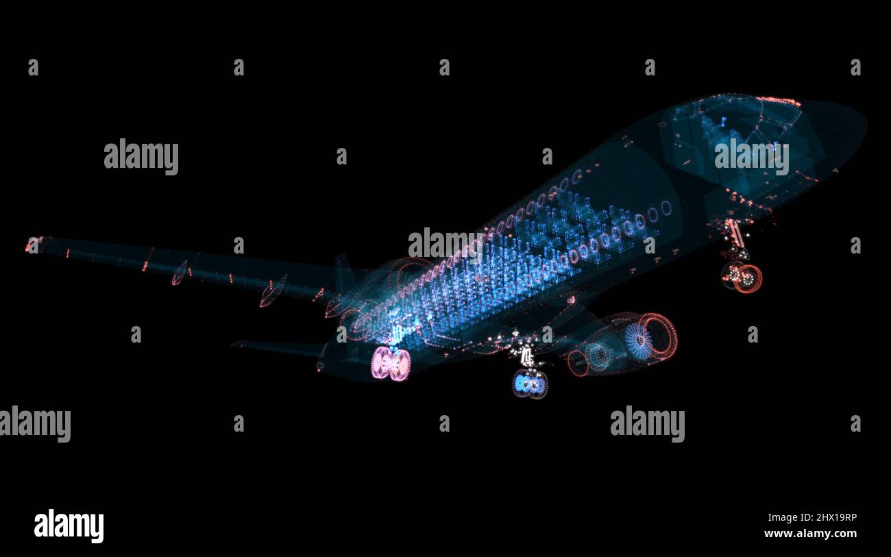Aircraft engine wireframe hi-res stock photography and images - Alamy