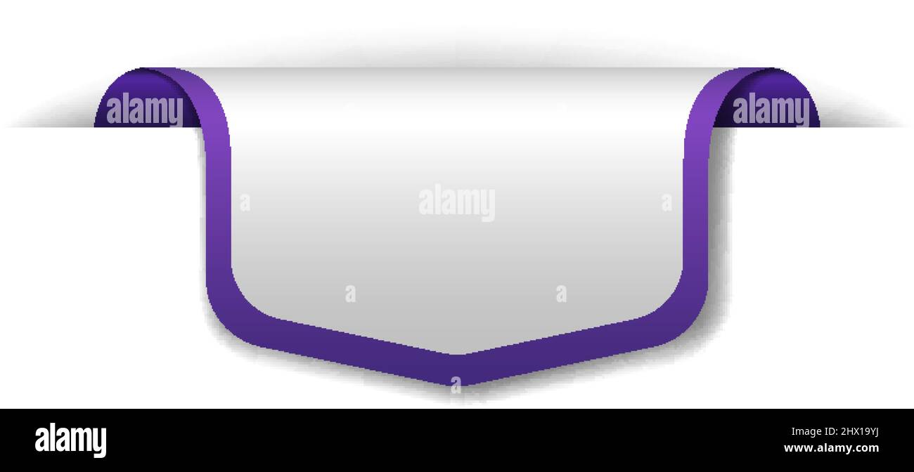 Violet banner design on white background illustration Stock Vector ...