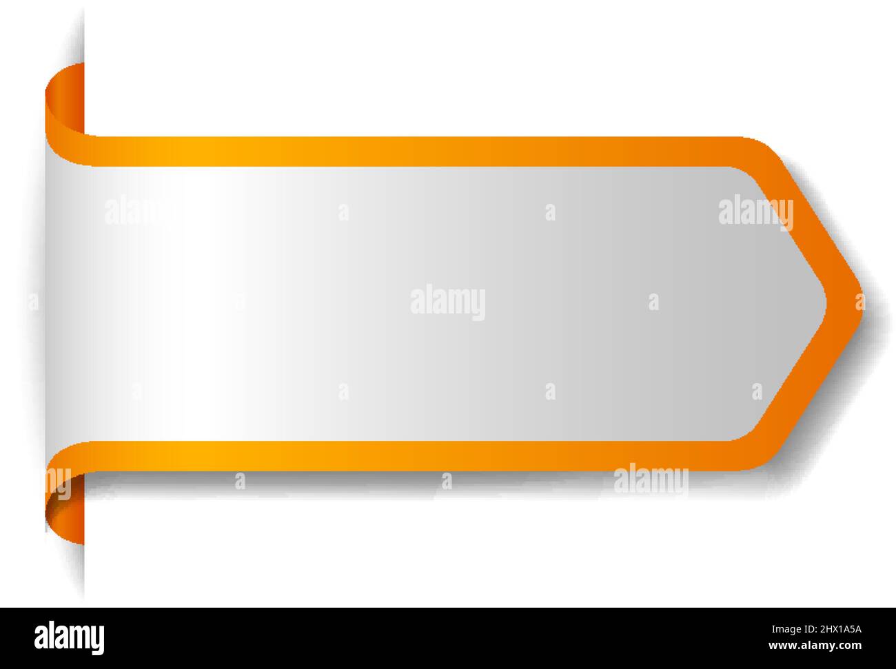 Orange banner design on white background illustration Stock Vector ...