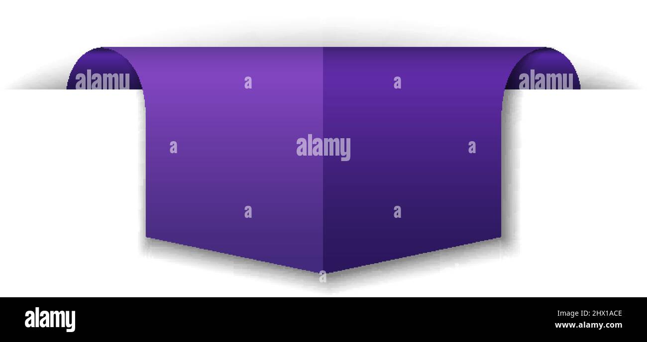 Violet banner design on white background illustration Stock Vector ...
