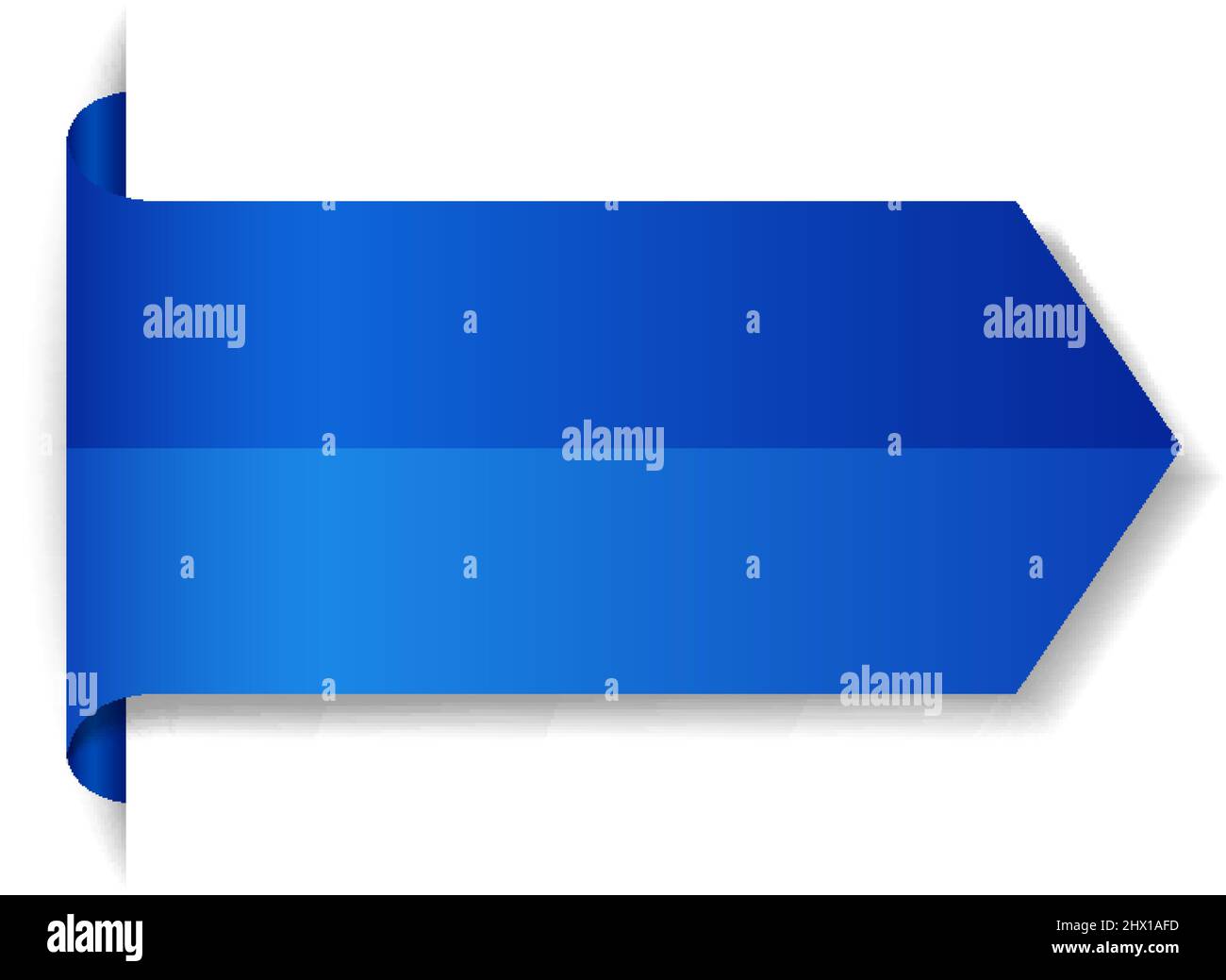 Blue baner design on white background illustration Stock Vector Image ...