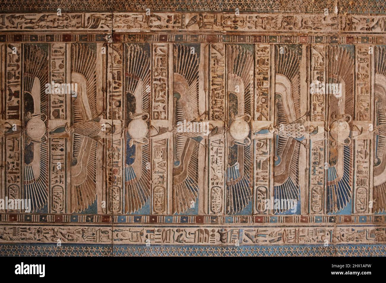 The Stunning Ceiling Art of Egypt's Dendera Temple Stock Photo - Alamy
