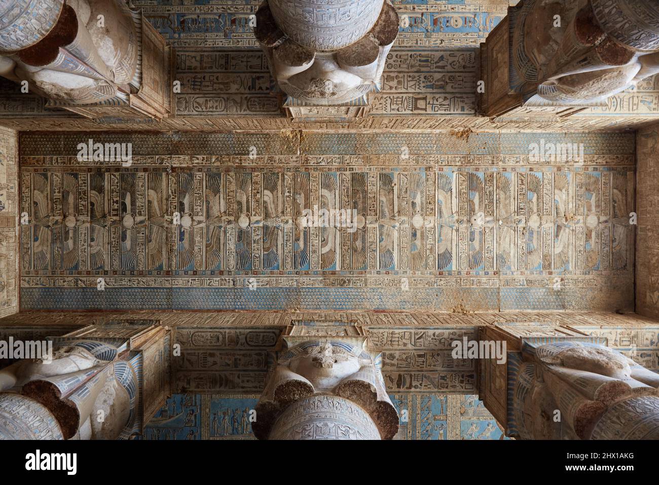 The Stunning Ceiling Art of Egypt's Dendera Temple Stock Photo - Alamy