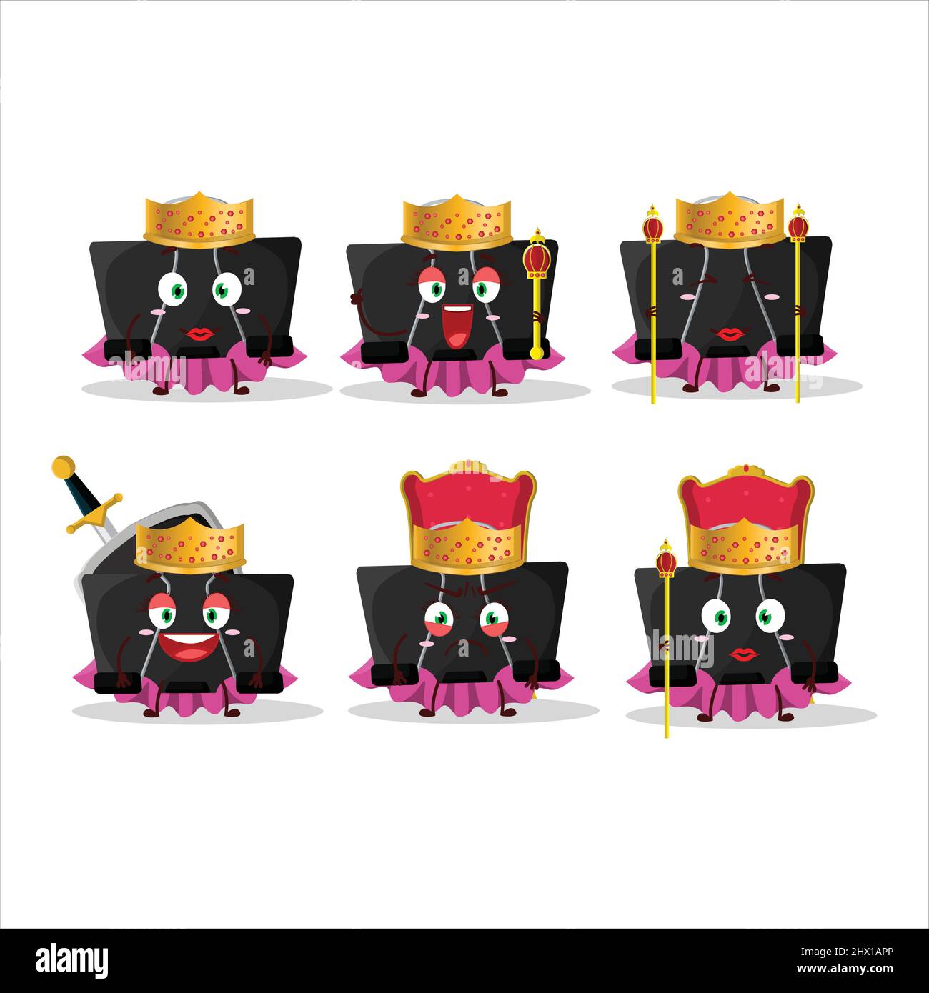 Queen and her magic clothes cartoon of binder clip wearing tiara ...