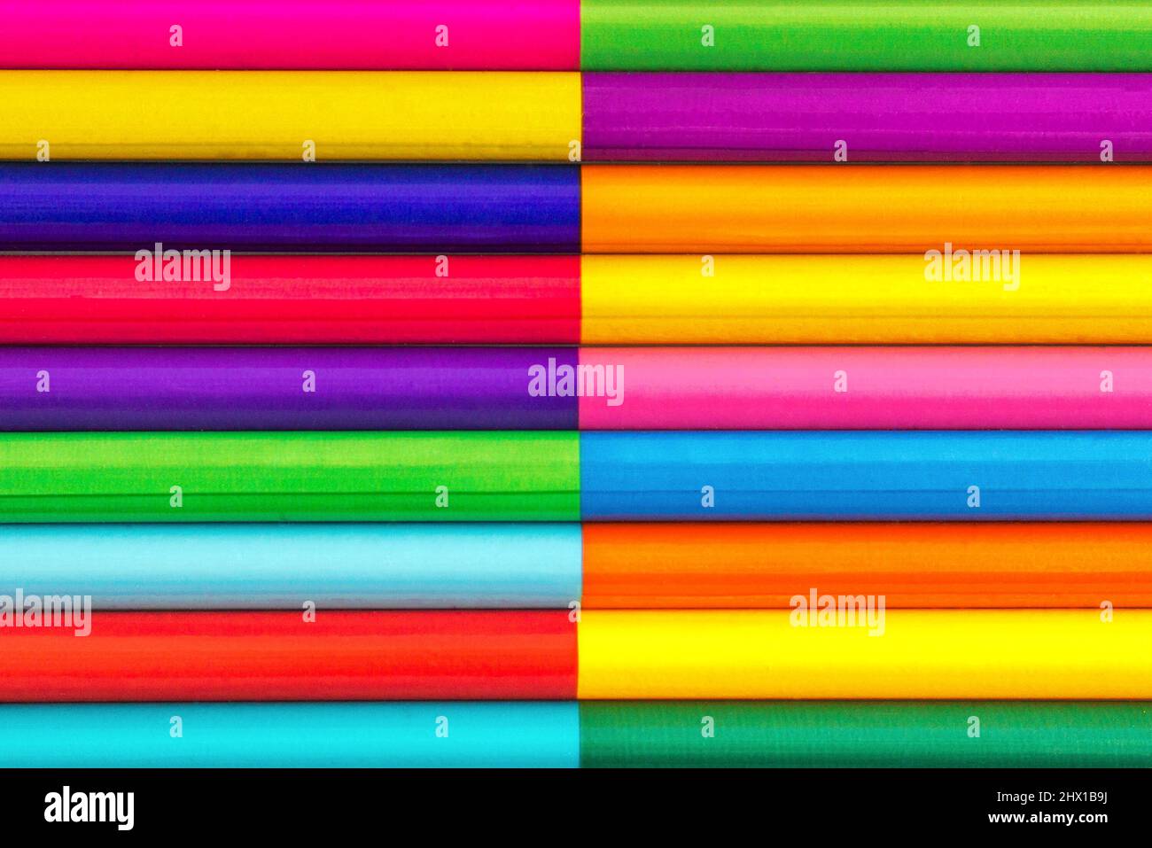 abstract pattern of colored pencils, background or texture Stock Photo ...