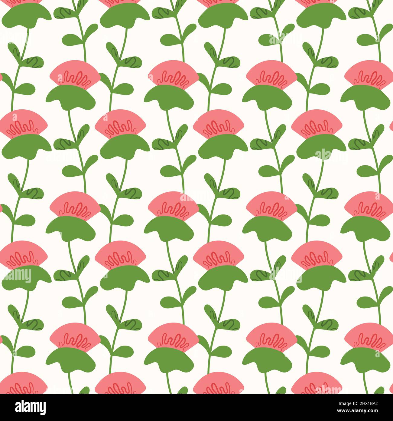 Seamless floral pattern based on traditional folk art ornaments ...