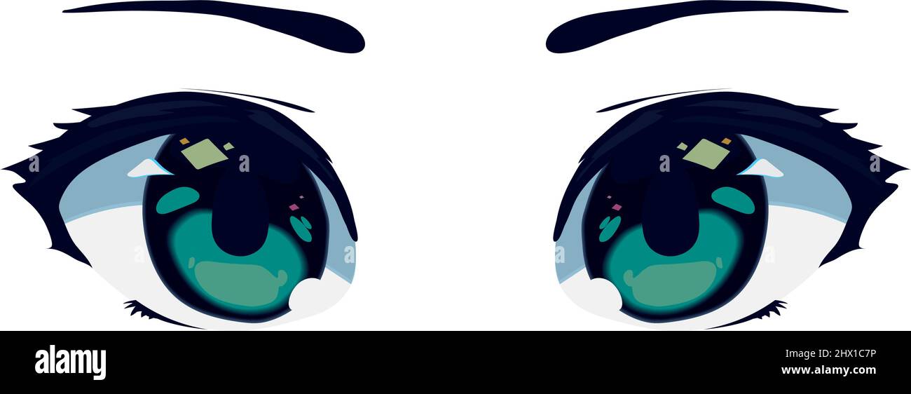anime girl eyes Stock Vector Image & Art - Alamy