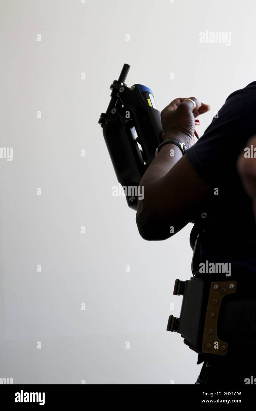 Filming cinema scene crew in action Stock Photo - Alamy