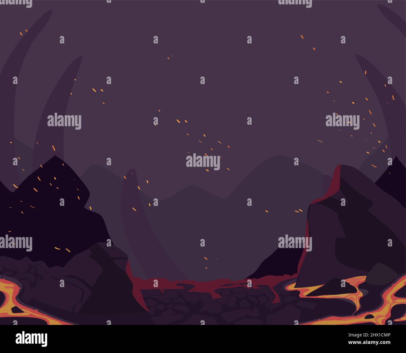 Active volcano eruption lava flow Stock Vector Images - Alamy