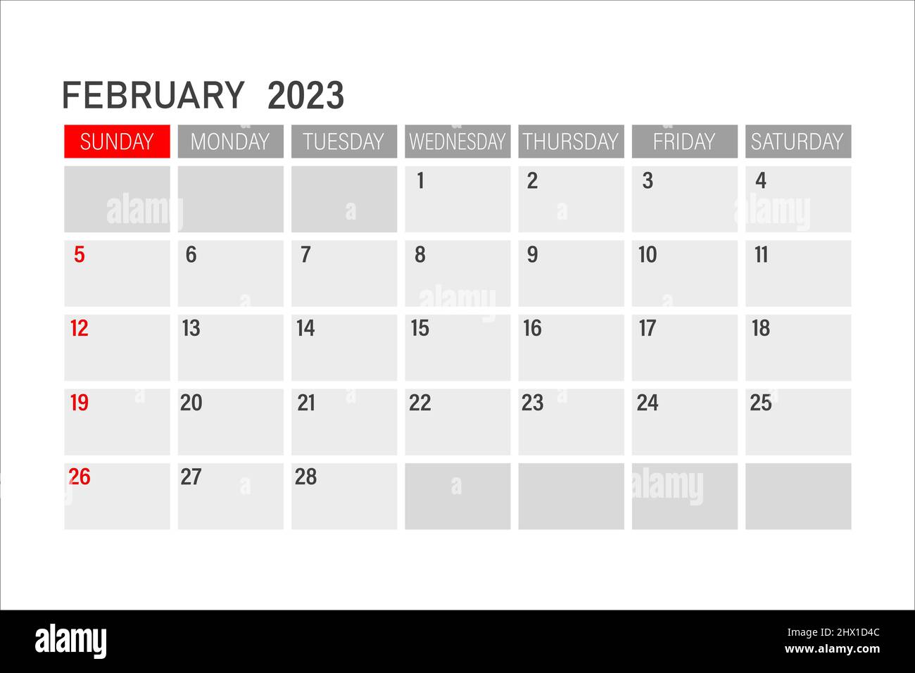 Feb 2023 Printable Calendar