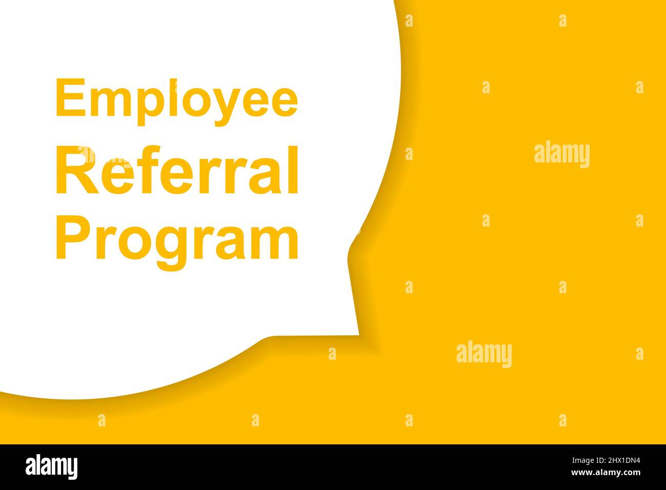 Employee referral program speech bubble banner vector with copy space ...