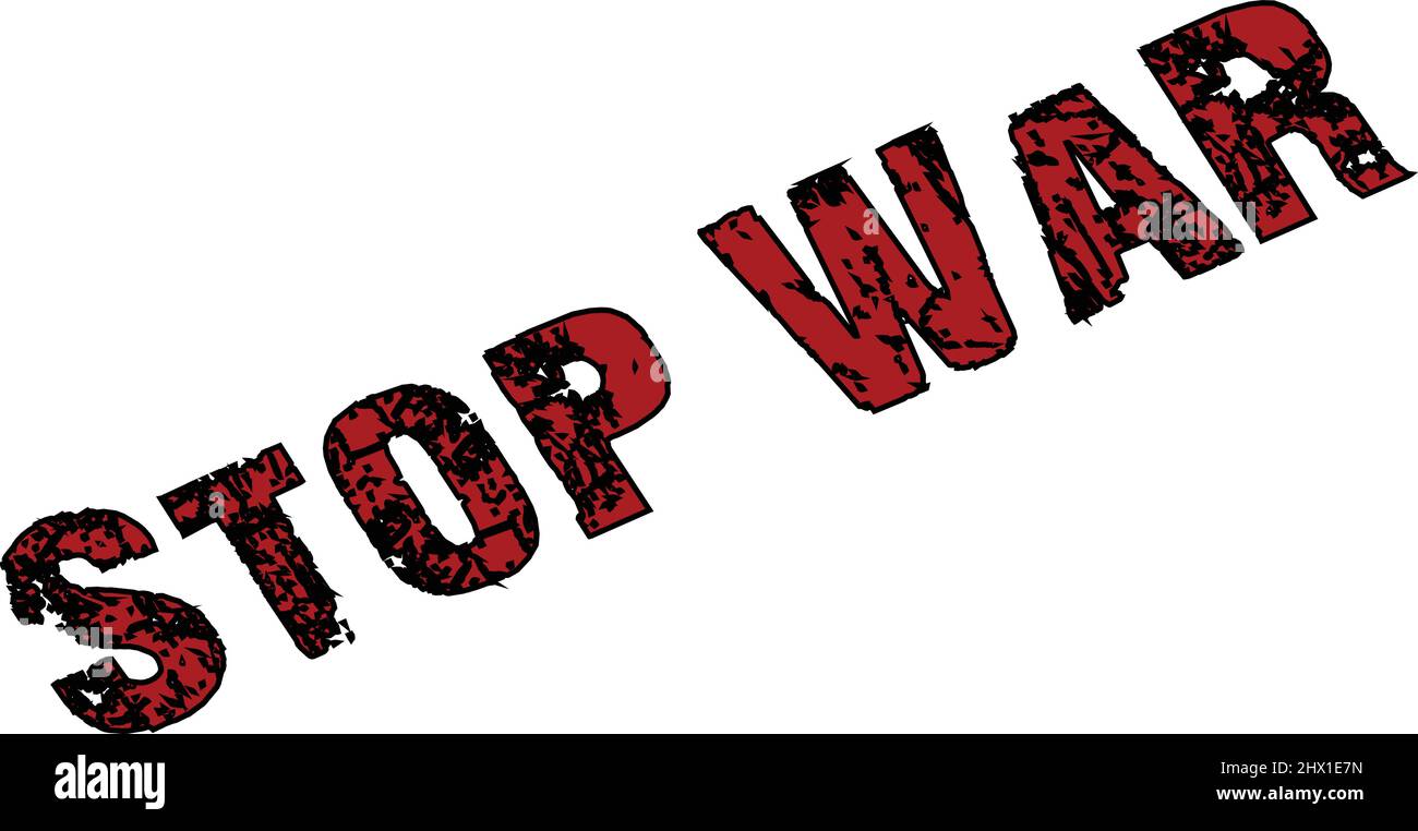 stop war text sign illustrationon white background Stock Vector Image ...