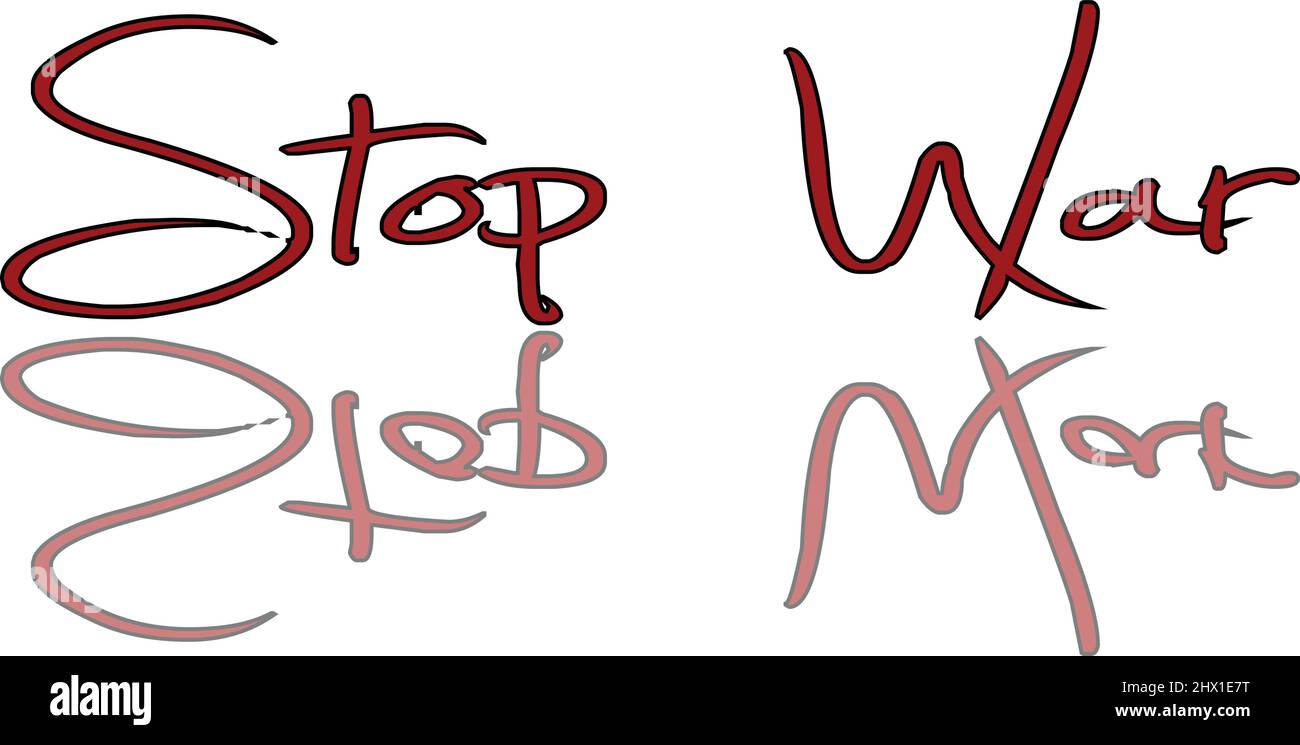 stop war text sign illustrationon white background Stock Vector Image ...