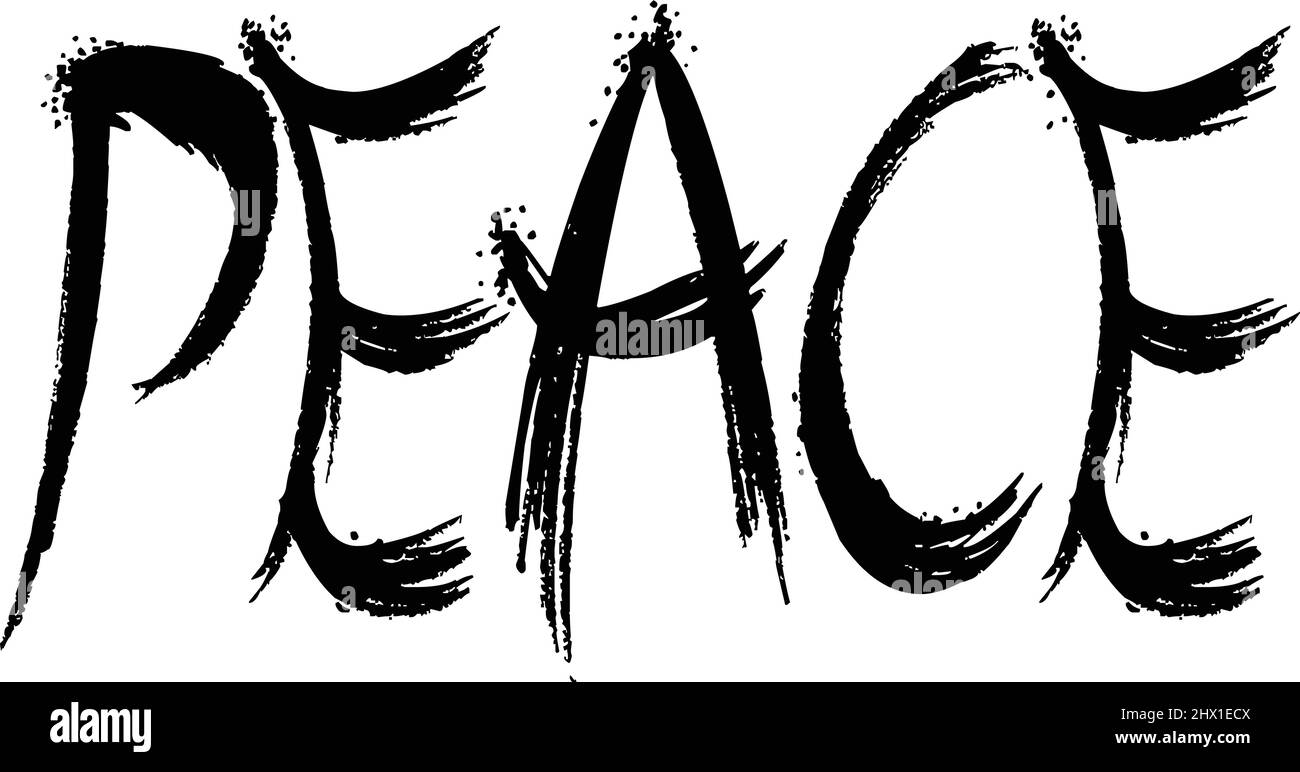 Peace text sign illustration on white background Stock Vector Image ...