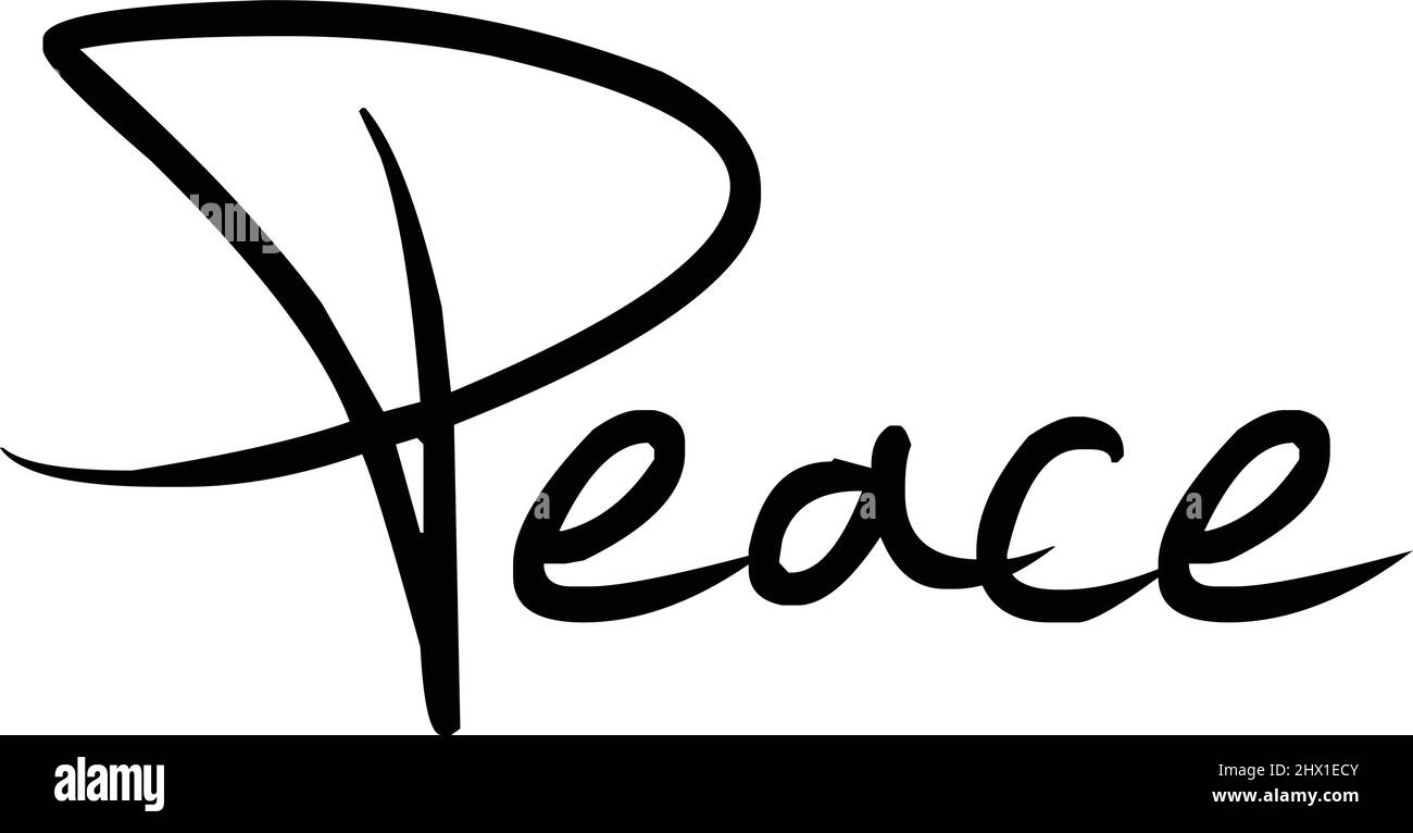 Peace text sign illustration on white background Stock Vector Image ...