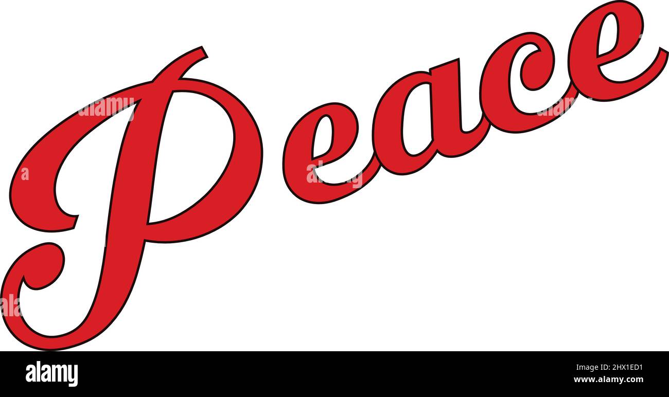Peace text sign illustration on white background Stock Vector Image ...