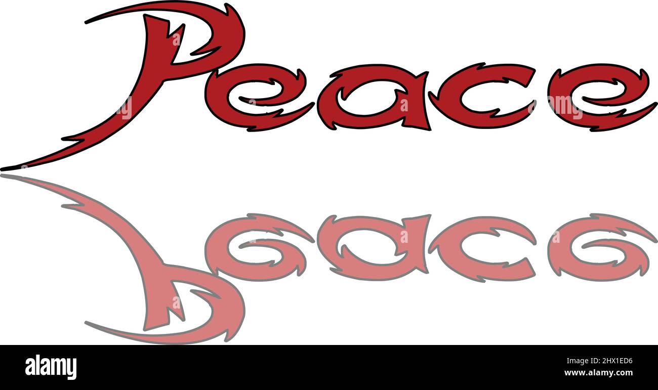 Peace text sign illustration on white background Stock Vector Image ...