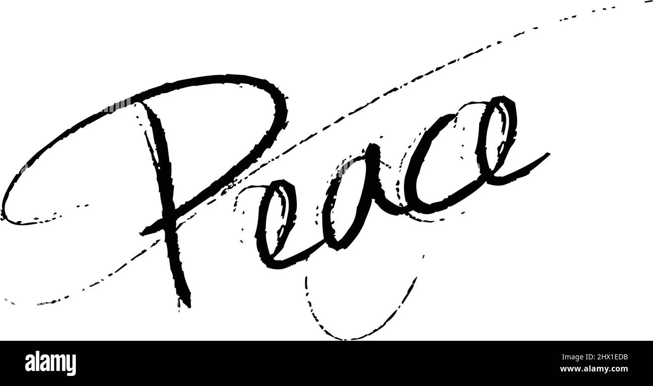 Peace text sign illustration on white background Stock Vector Image ...
