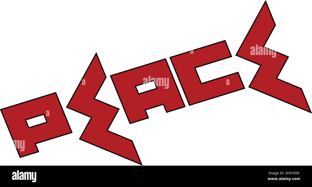 Peace text sign illustration on white background Stock Vector Image ...