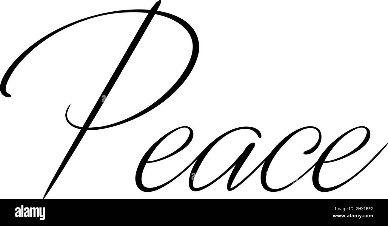 Peace text sign illustration on white background Stock Vector Image ...