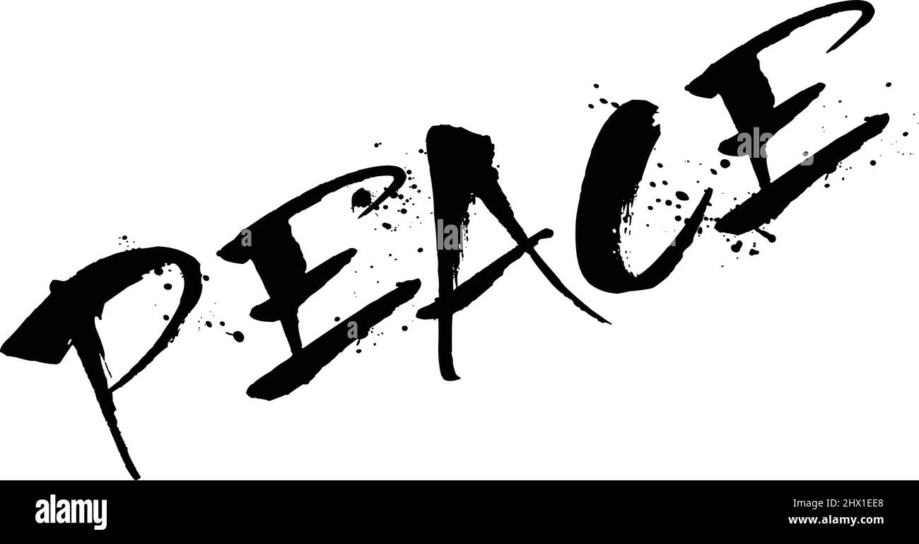 Peace text sign illustration on white background Stock Vector Image ...