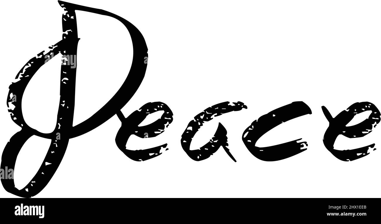 Peace text sign illustration on white background Stock Vector Image ...