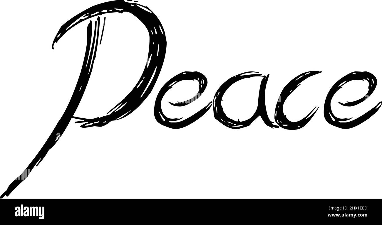 Peace text sign illustration on white background Stock Vector Image ...