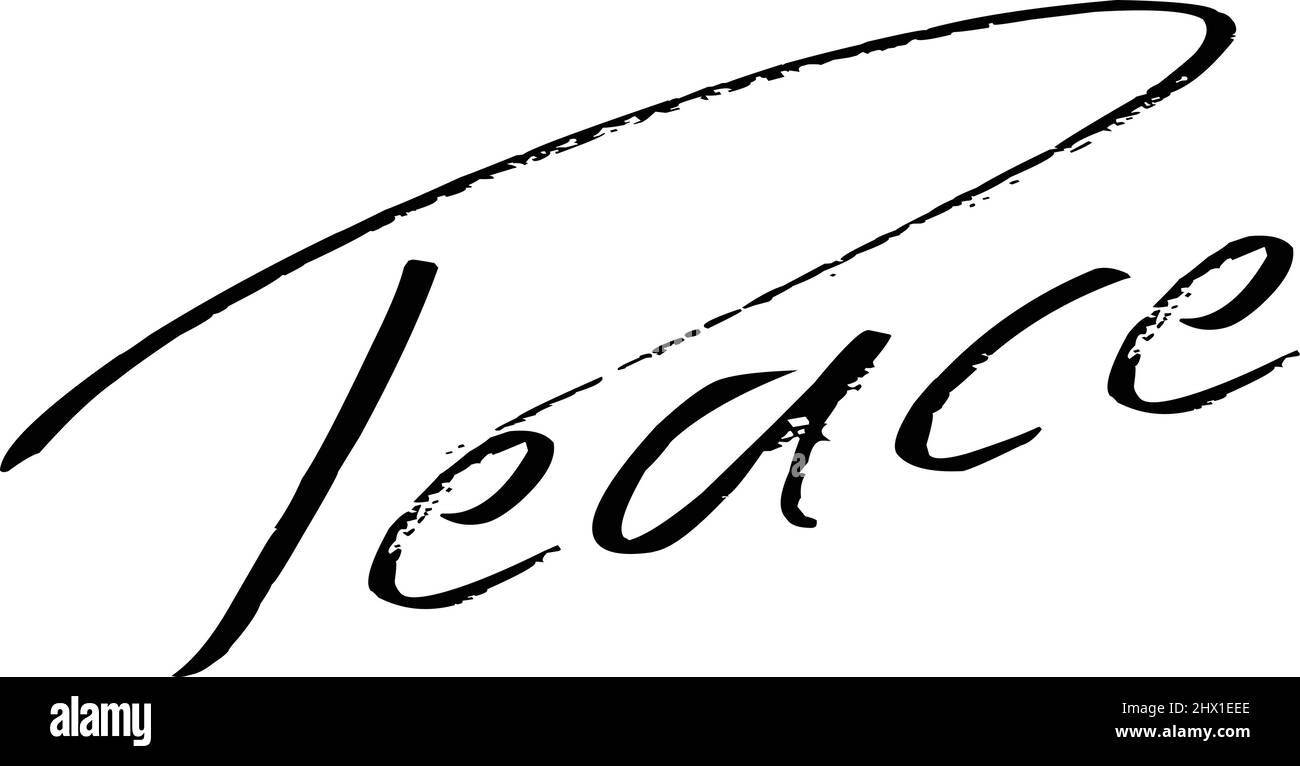 Peace text sign illustration on white background Stock Vector Image ...