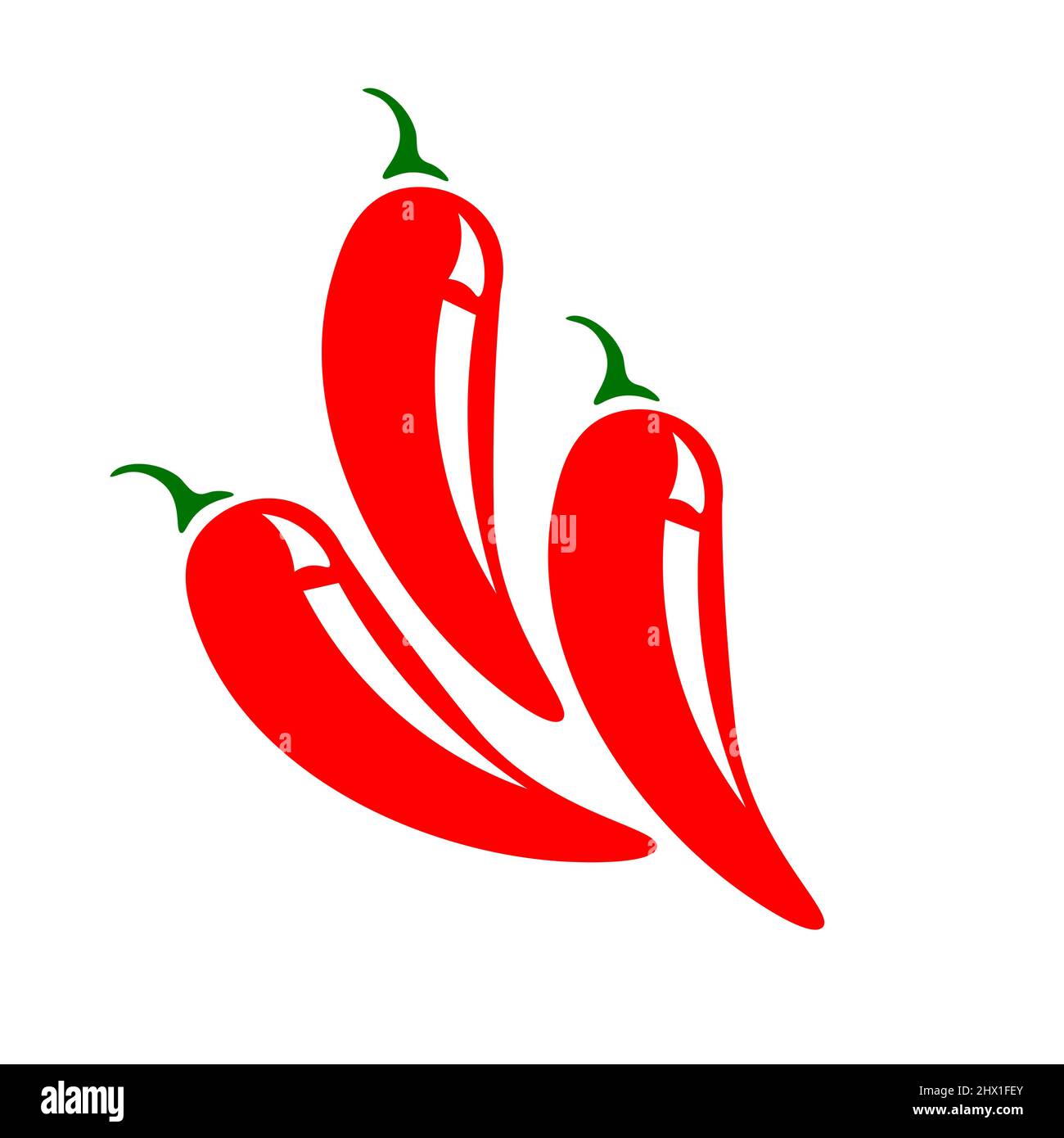 Illustration green chili on Cut Out Stock Images & Pictures - Alamy