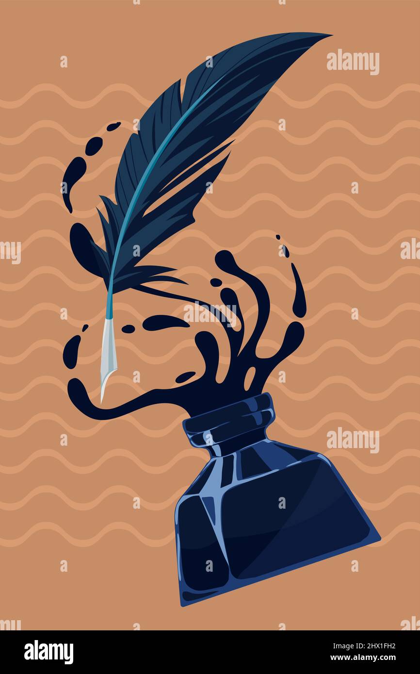 ancient pen and inkwell Stock Vector Image & Art - Alamy