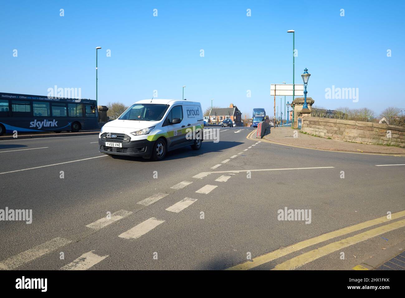 Traffic on Trent Bridge, Nottingham, UK Stock Photo - Alamy