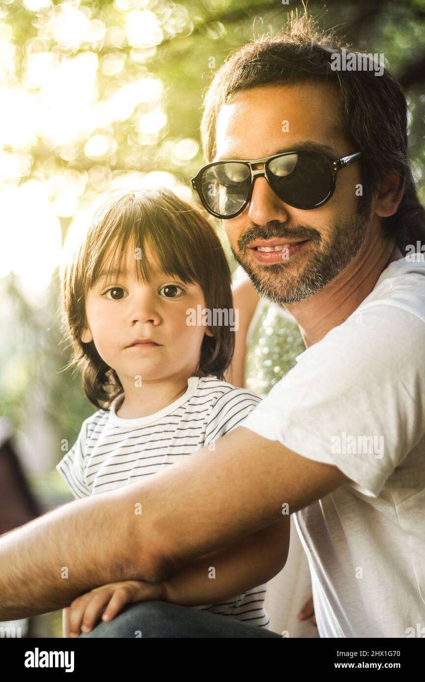 Father son wearing sunglasses hi-res stock photography and images - Alamy