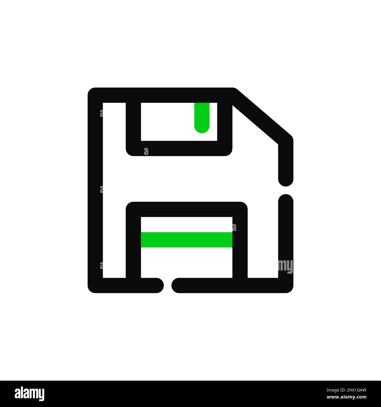 Floppy disk memory and file save symbol. Pixel perfect, editable stroke icon Stock Vector Image ...