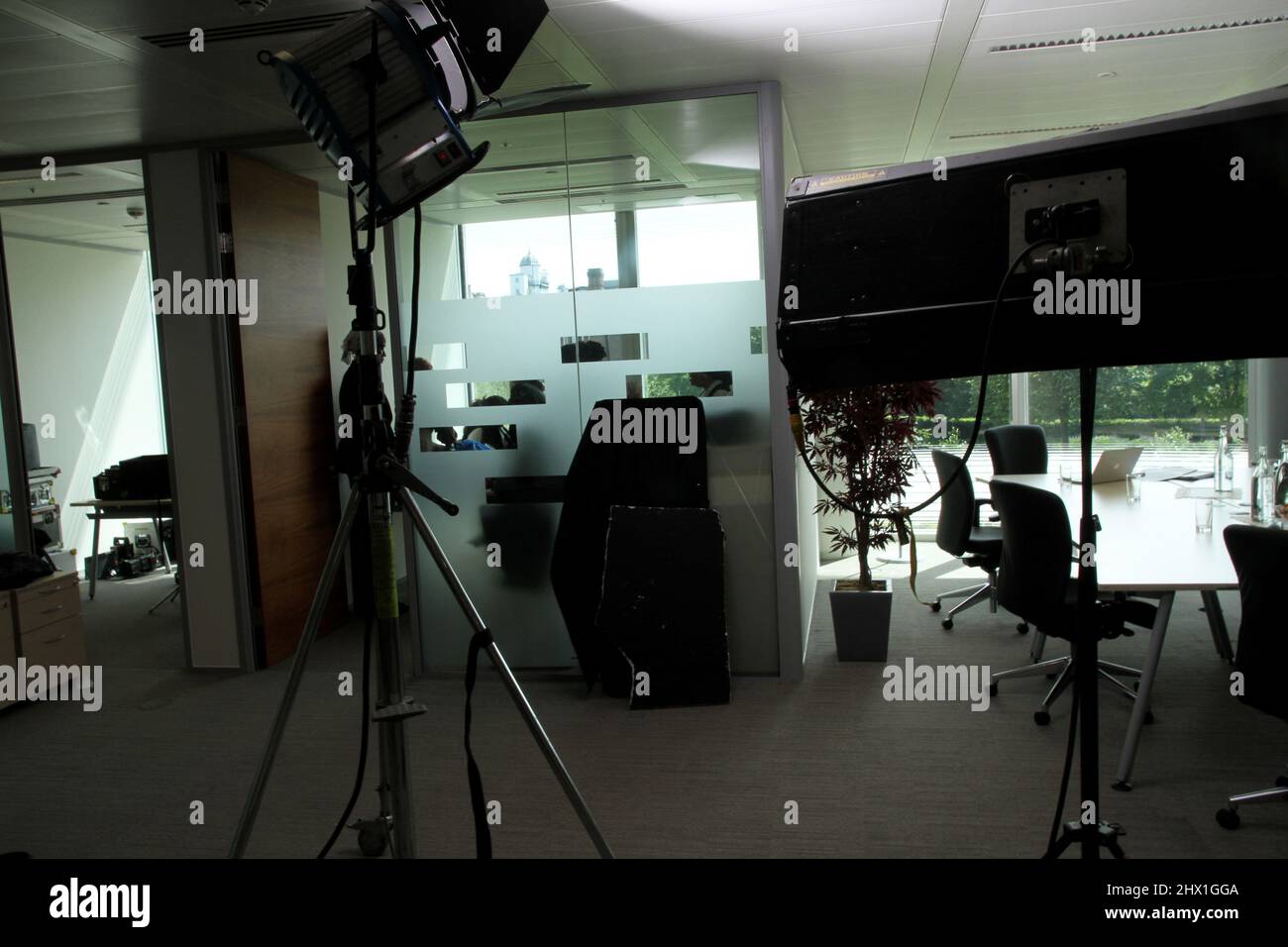 Filming cinema scene crew in action Stock Photo - Alamy