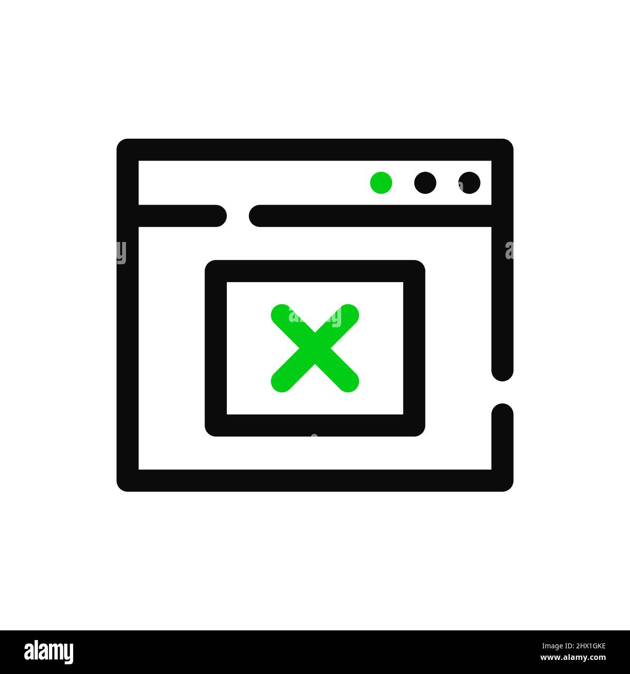Error cancellation message symbol. Pixel perfect, editable stroke icon ...