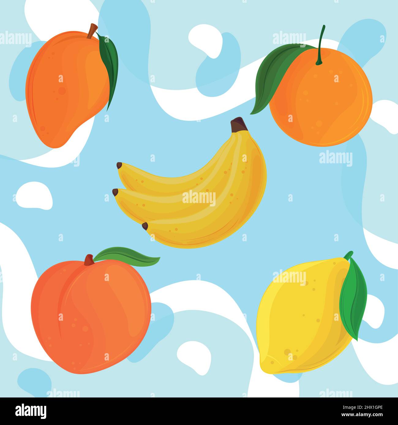 set of yellow fruits Stock Vector Image & Art - Alamy