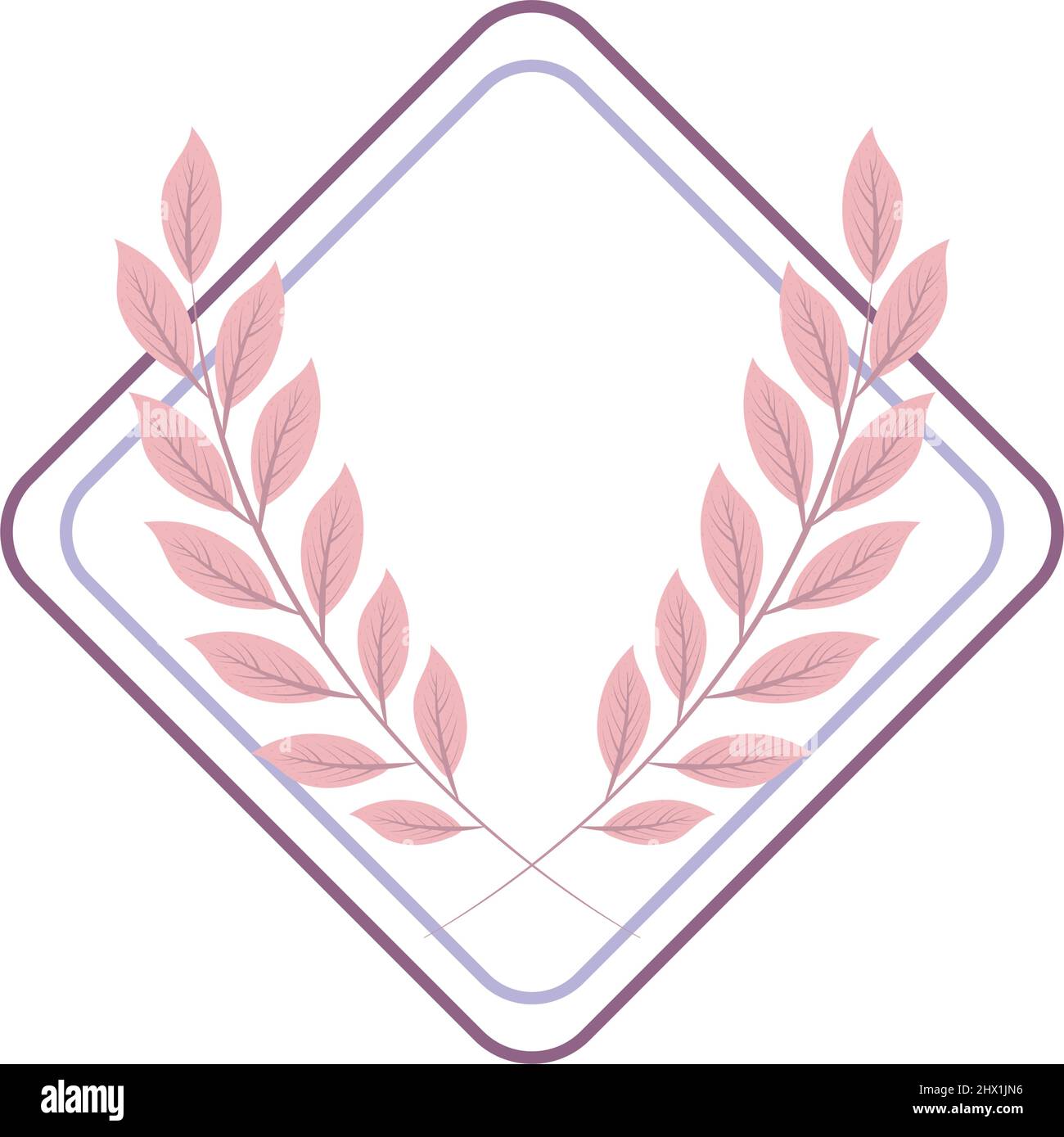 nature leaves label Stock Vector Image & Art - Alamy