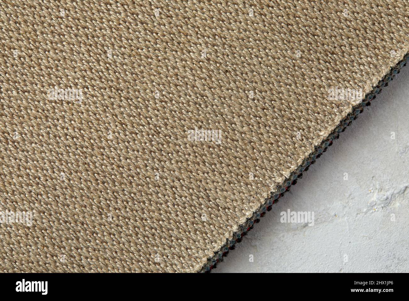 Fabric texture background wallpaper, beige natural shade Stock Photo ...
