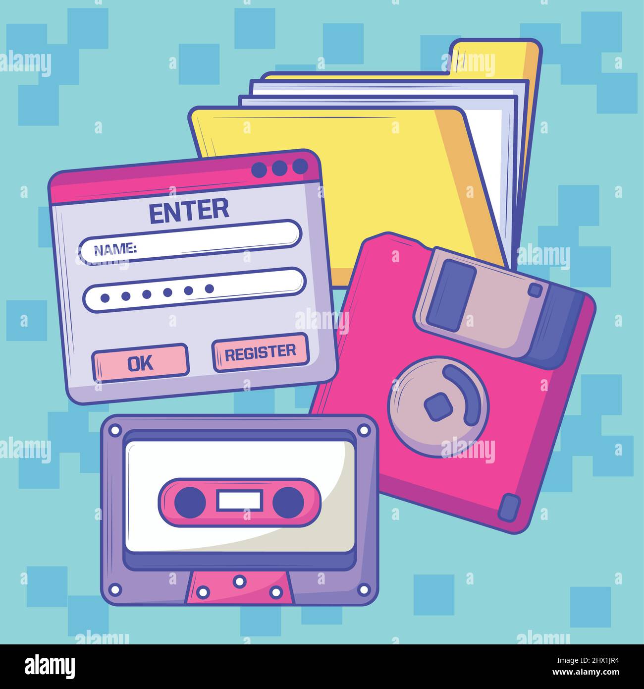 retro storage tech Stock Vector Image & Art - Alamy