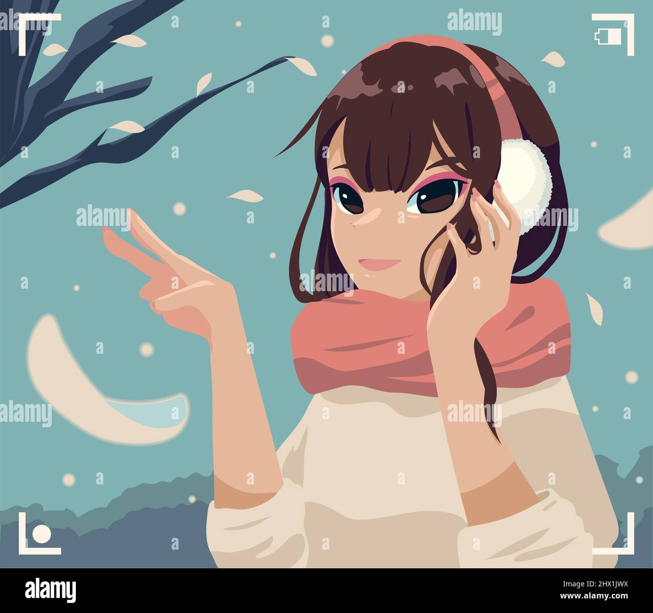 Selfie anime girl hi-res stock photography and images - Alamy